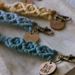 Build Your Own - Catholic Macrame Keychain With Wood Attachment ...