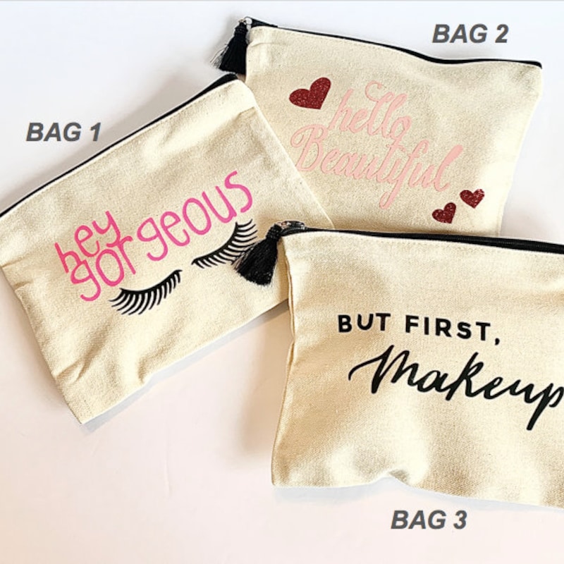 Canvas Makeup Bag - Etsy