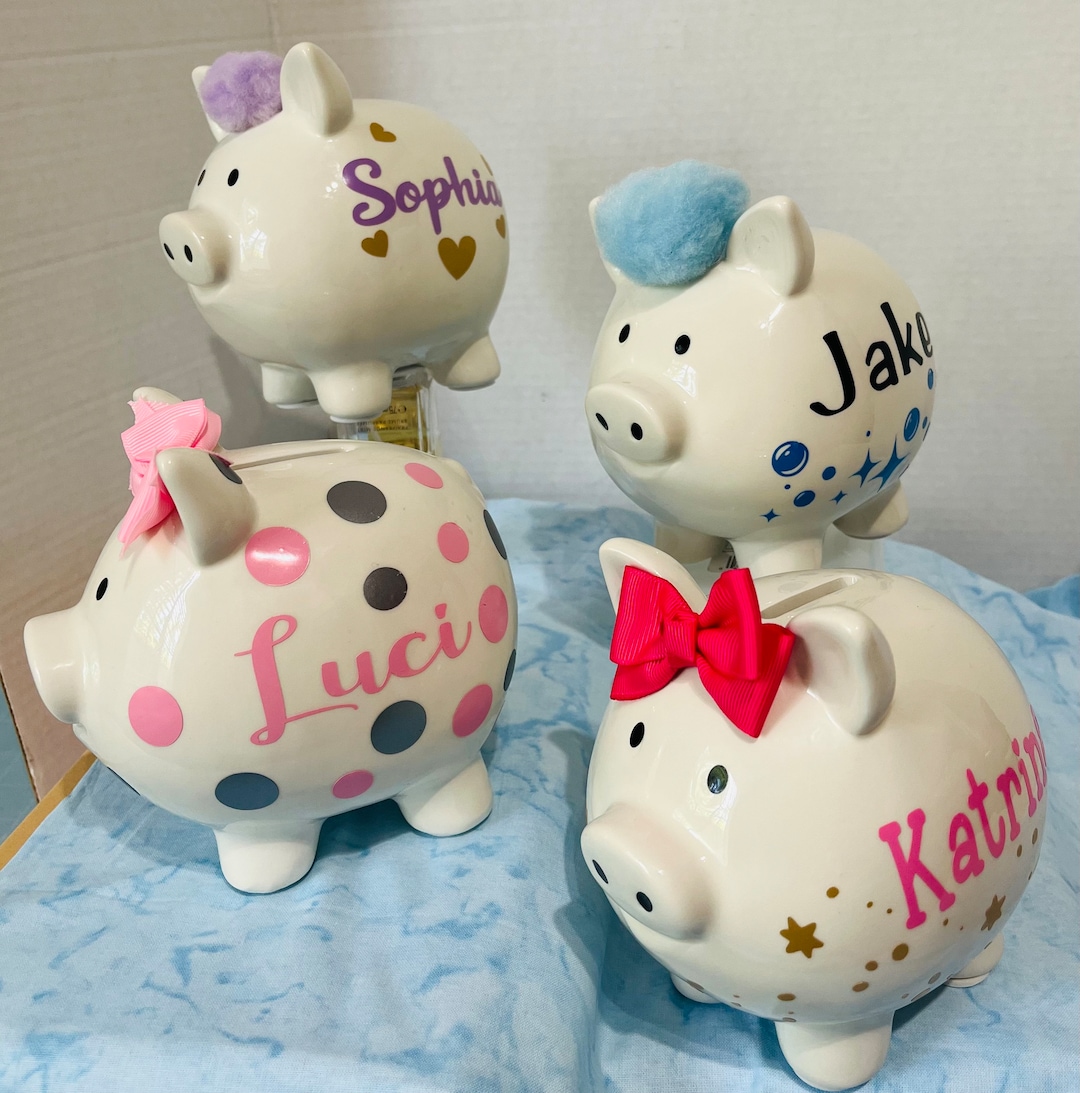 Personalized Ceramic Small Piggy Banks for Boys/girls, Newborns ...