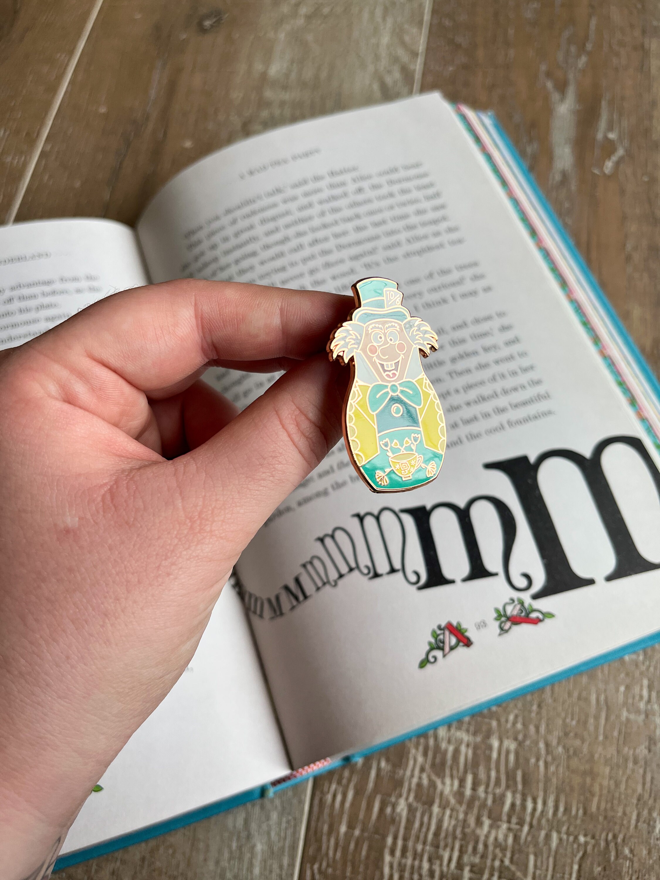 Nesting in Wonderland Mad Hatter Hard Enamel Pin Lapel Rose - Etsy