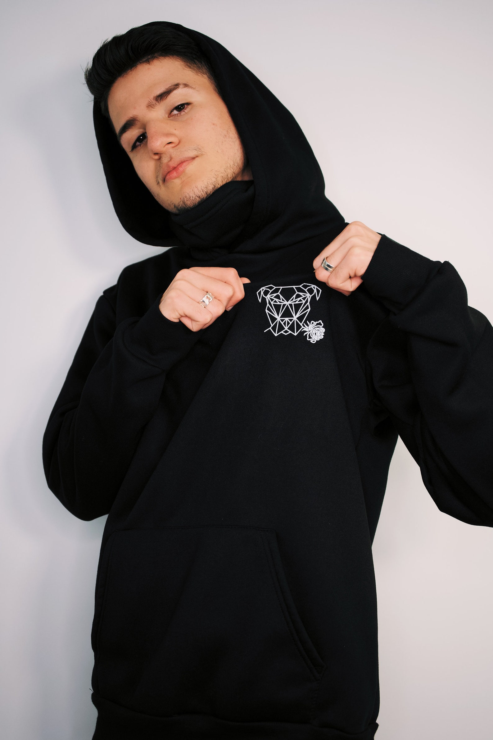 Unisex Hoodie With Face Cover - Etsy