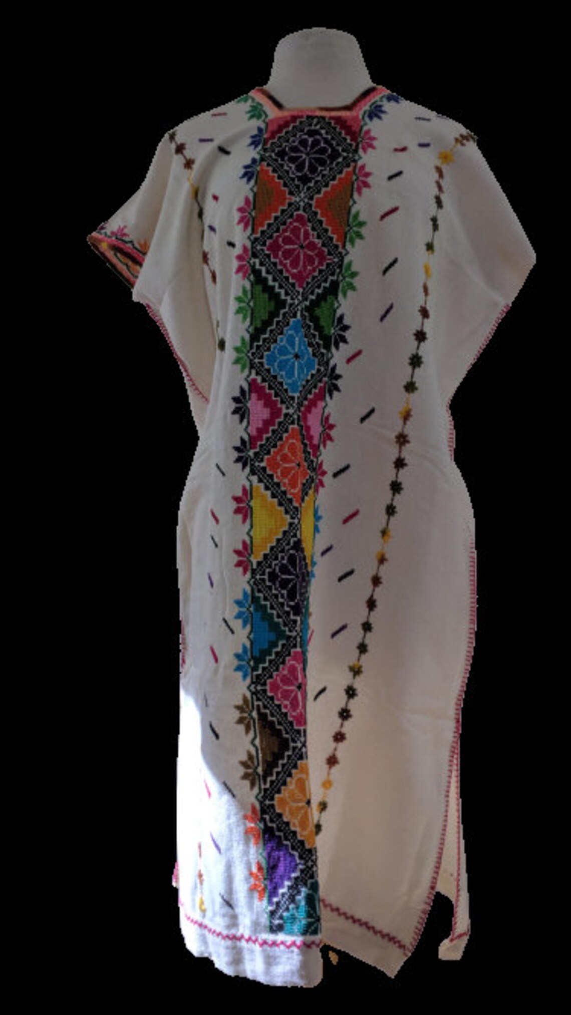 Rainbow Weave Cotton Global Pattern Midi Dress - Etsy