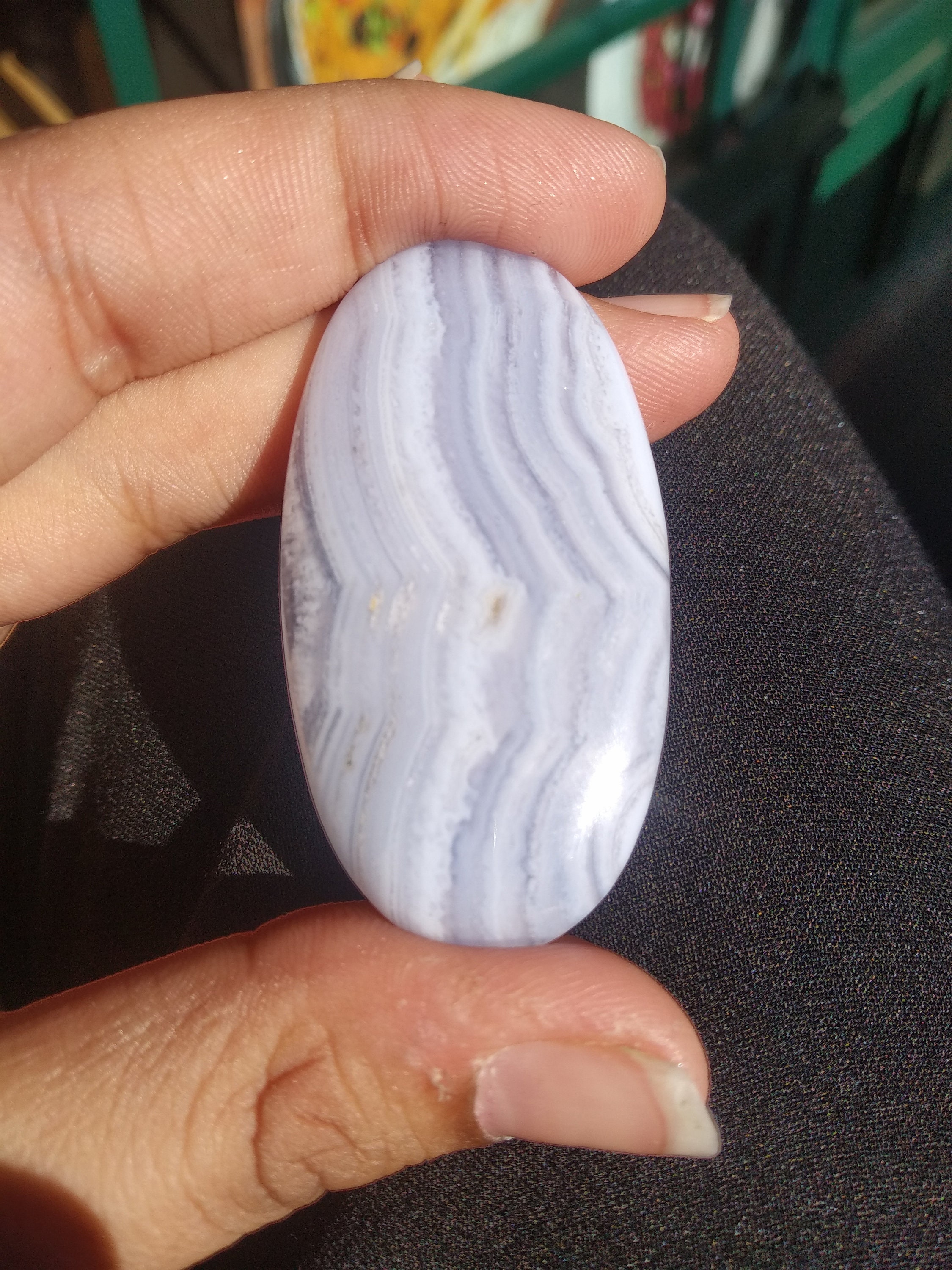 Blue Lace Agate Gemstone Natural Blue Lace Agate Cabochon | Etsy