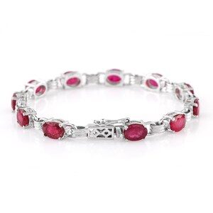 Ruby Bracelet .925 Sterling Silver - Handmade Gemstone Jewelry, July ...