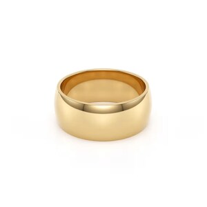 14k Solid Yellow Gold Domed Wedding Band, 2mm - 8mm Gold Ring, Classic ...