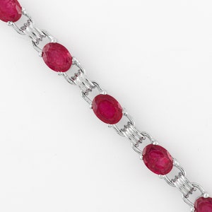 Ruby Bracelet .925 Sterling Silver - Handmade Gemstone Jewelry, July ...