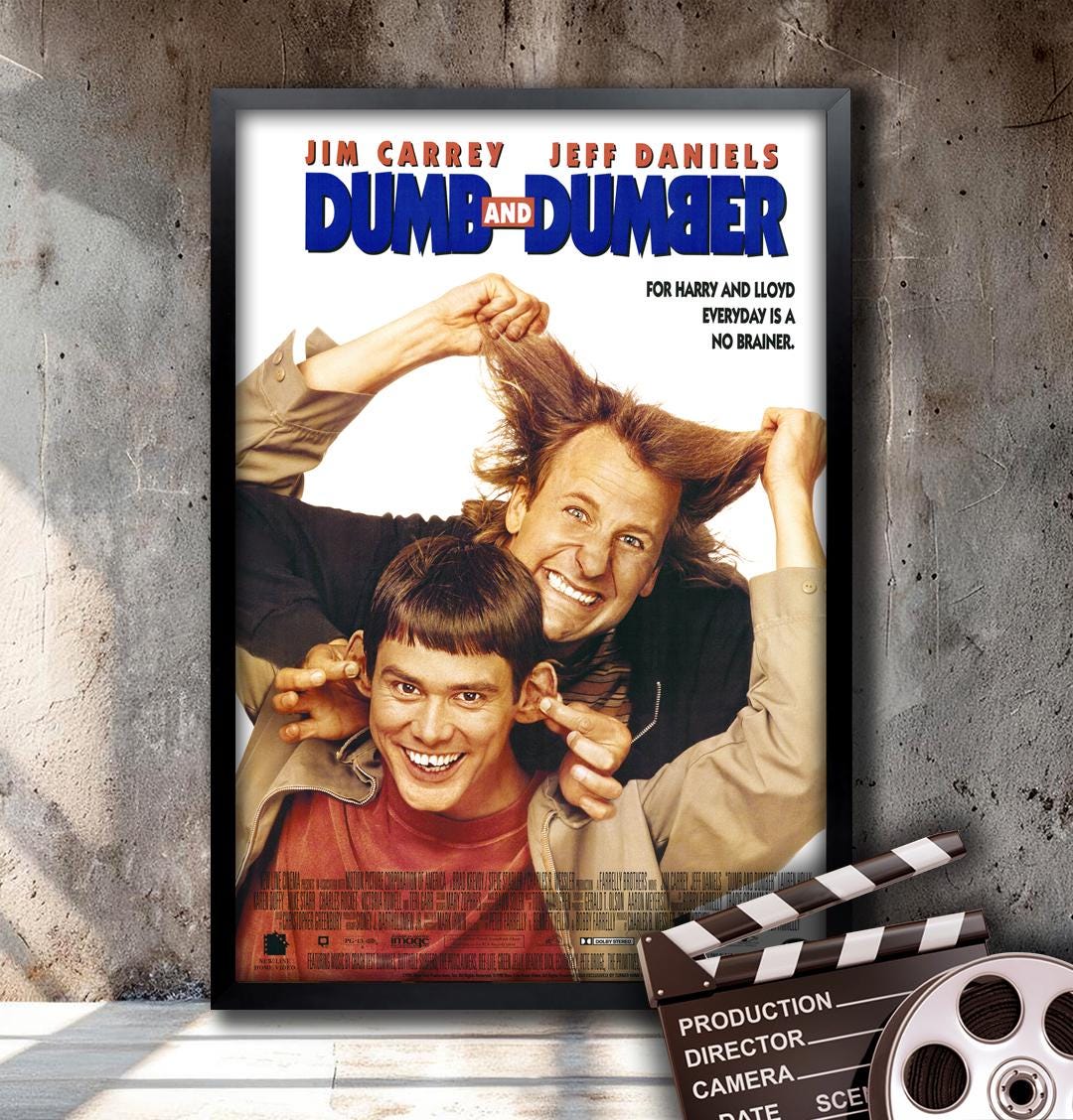 Dumb and Dumber , High-quality Reproduction Movie Poster Framed and ...
