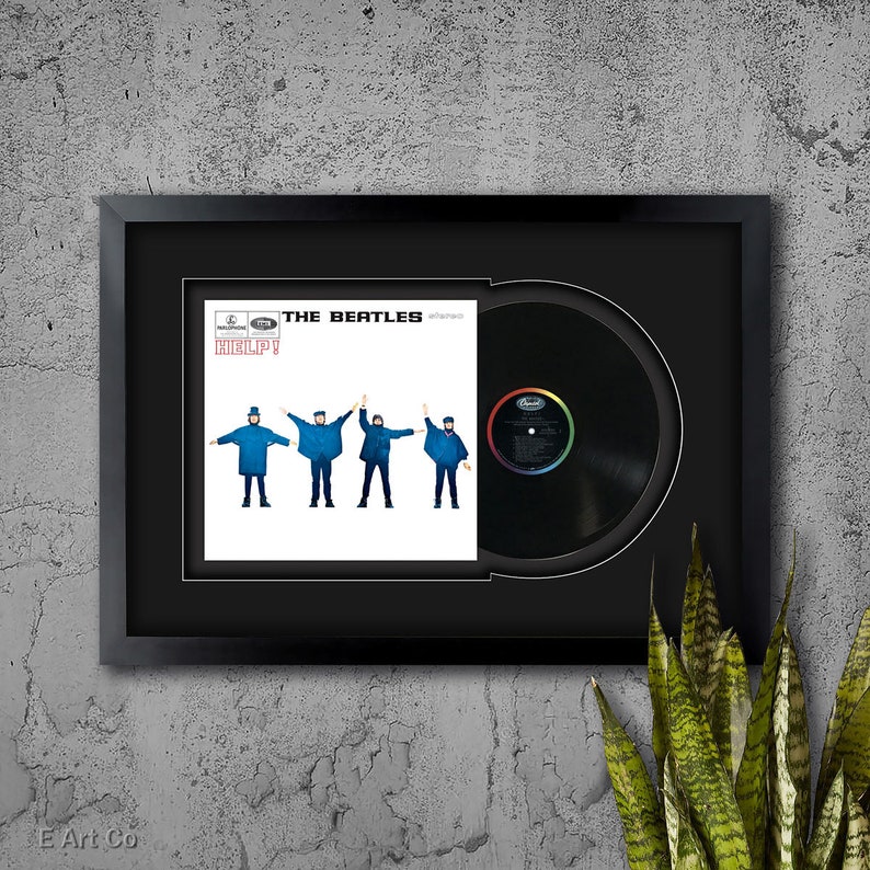 The Beatles Help Vinyl LP Record Framed and Ready to Hang - Etsy