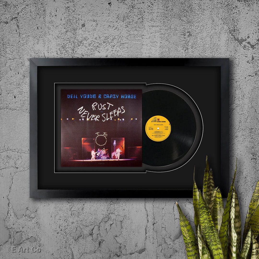 Neil Young and Crazy Horse, Rust Never Sleeps, Vinyl LP Record Framed ...