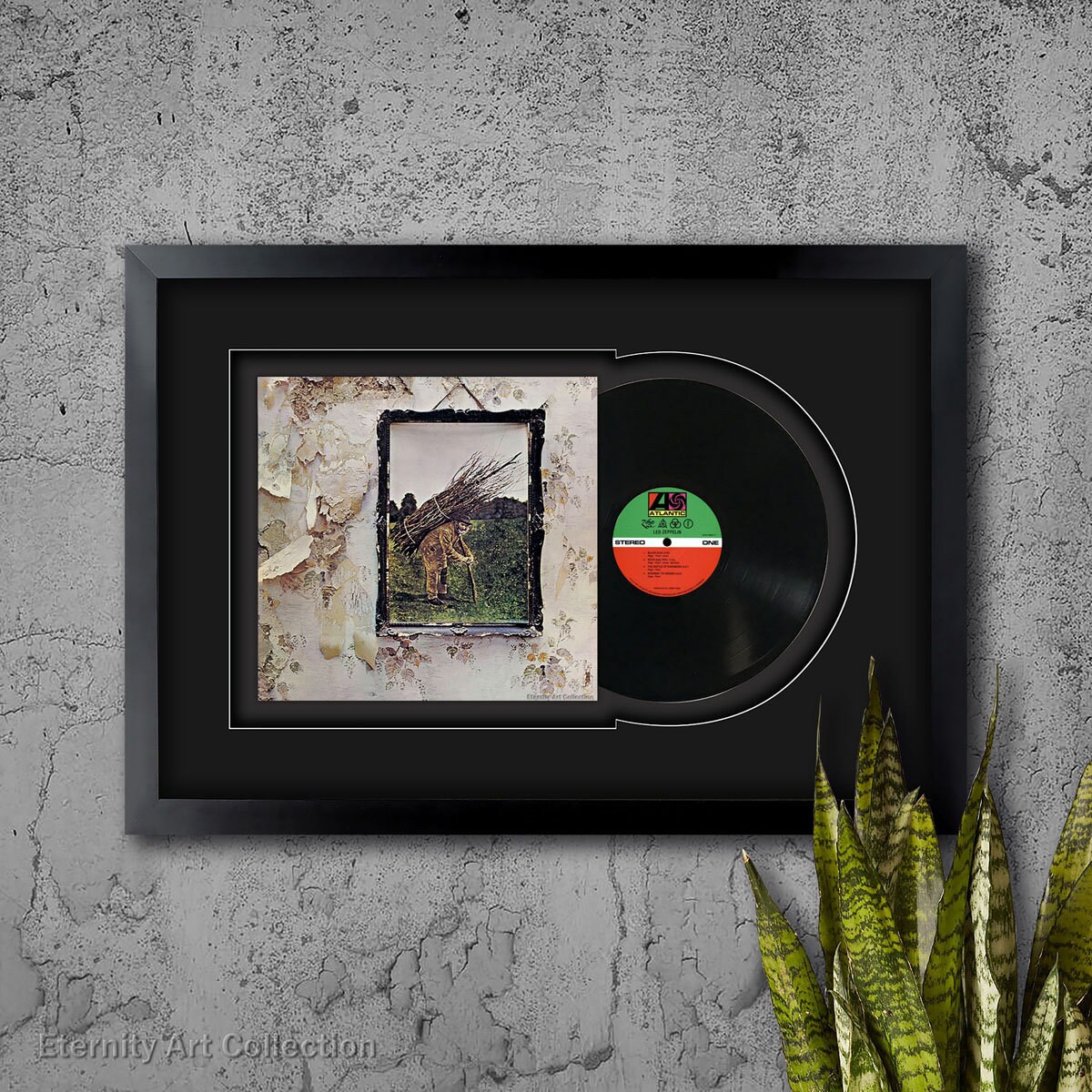 Led Zeppelin IV 4 by Led Zeppelin , Vinyl LP Record Framed and Ready to ...