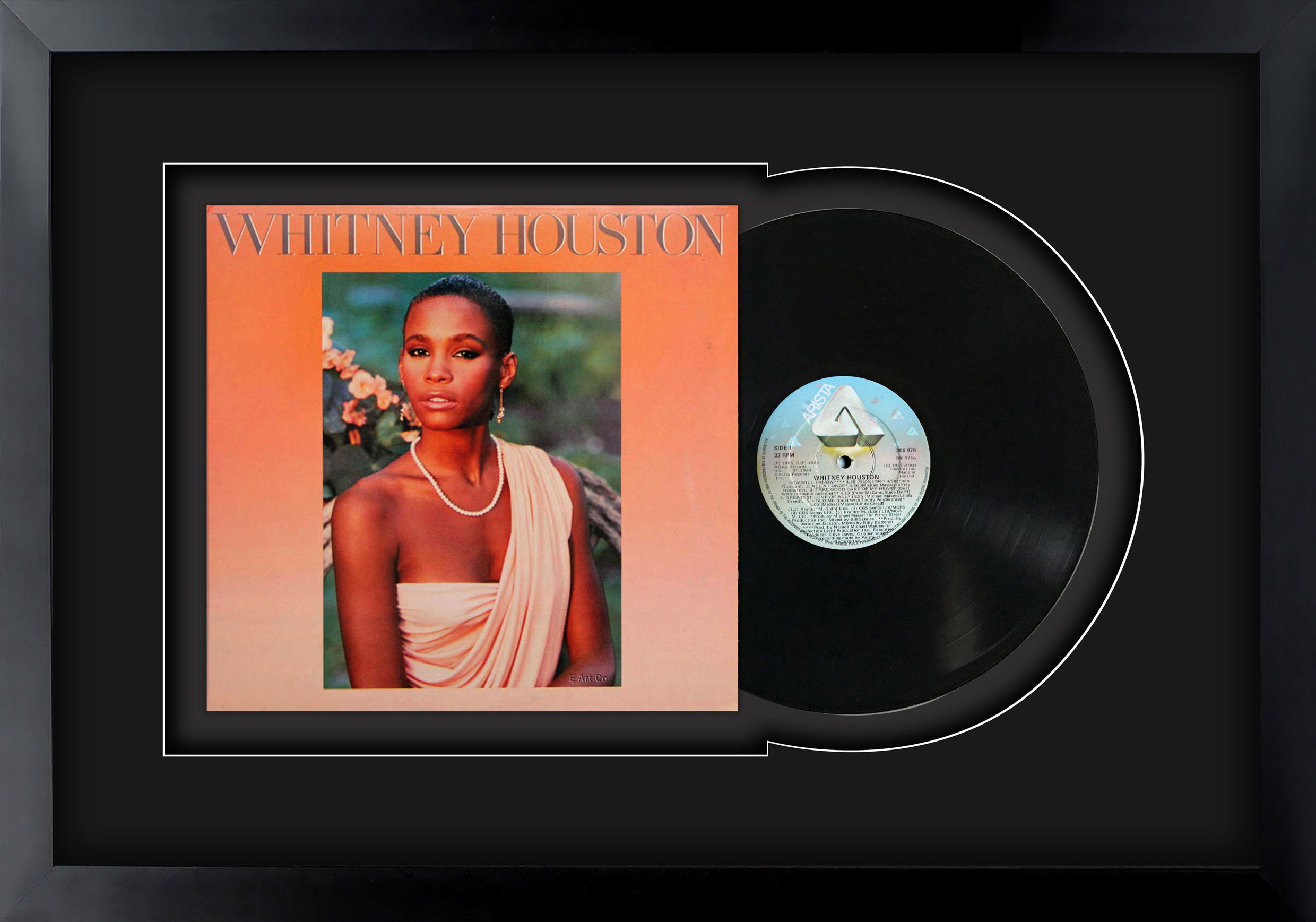 Whitney Houston Whitney Houston Vinyl LP Record Framed and - Etsy