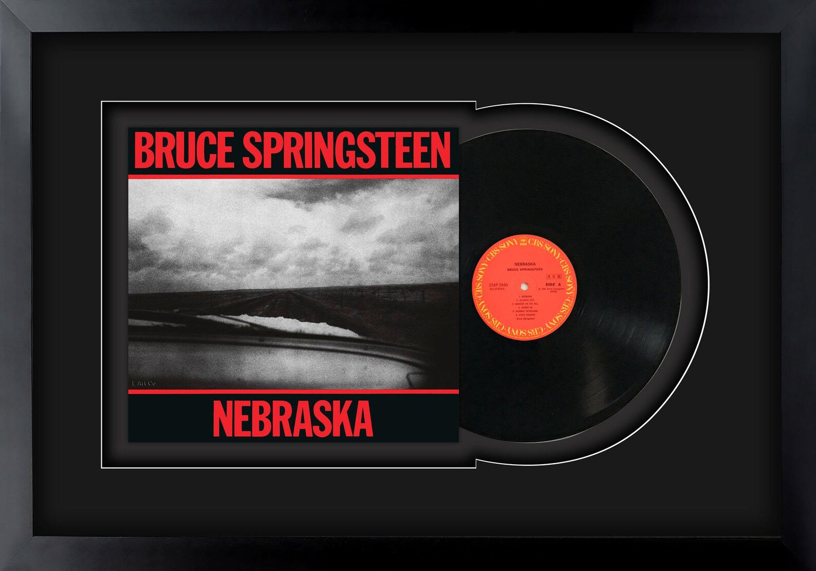 Nebraska by Bruce Springsteen , Vinyl LP Record Framed and Ready to ...