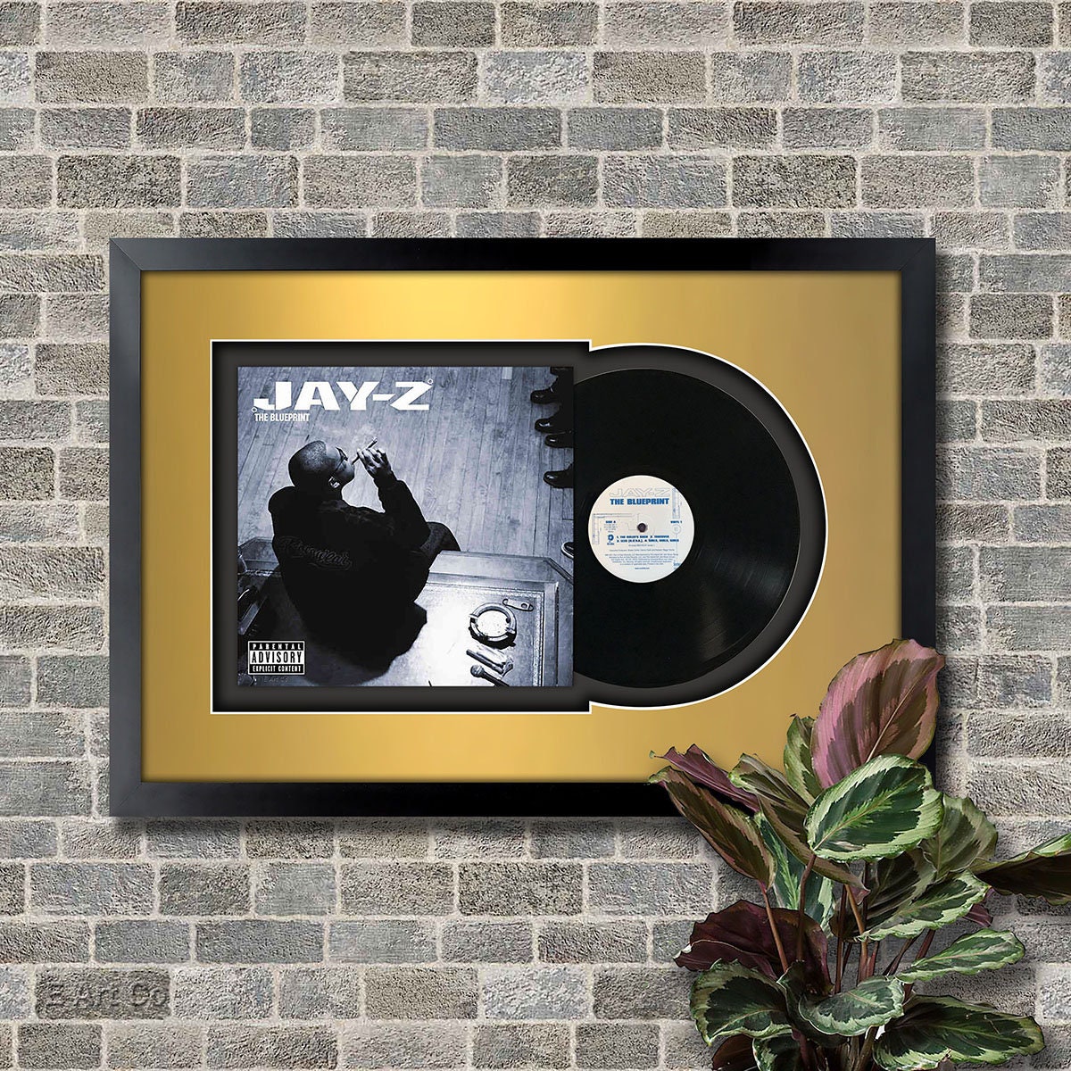 The Blueprint by Jay-z , Vinyl LP Record Framed and Ready to Hang ...