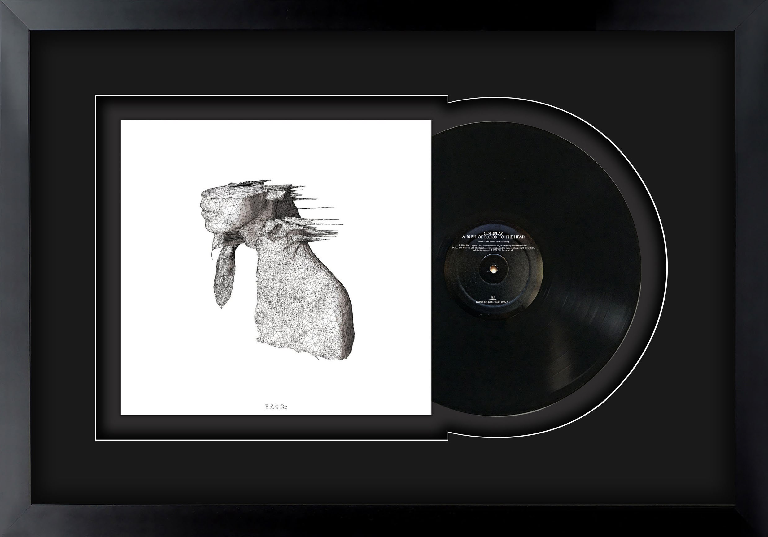 Coldplay, A Rush of Blood to the Head, Vinyl LP Record Framed and Ready ...