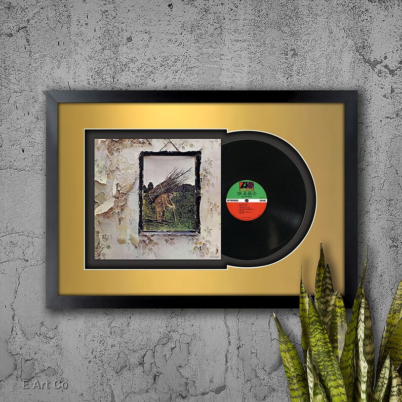 Led Zeppelin IV 4 by Led Zeppelin , Vinyl LP Record Framed and Ready to ...