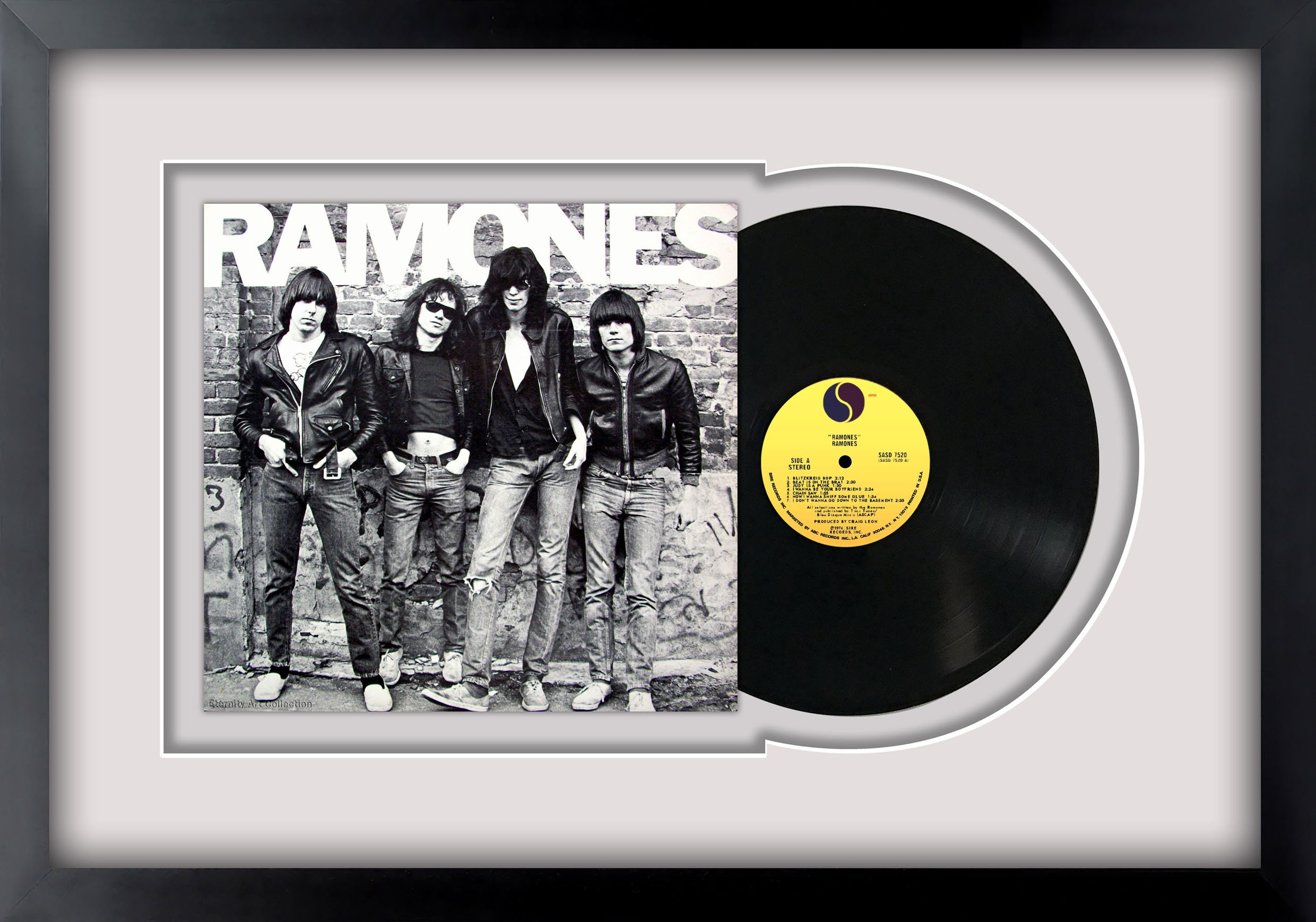 Ramones von Ramones , Vinyl LP Schallplatte gerahmt und fertig zum ...