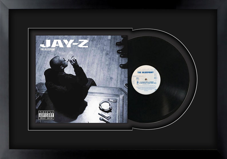 The Blueprint by Jay-z , Vinyl LP Record Framed and Ready to Hang ...
