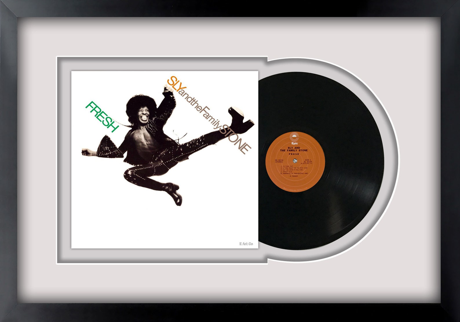 Sly and the Family Stone Fresh , Vinyl LP Record Framed and Ready to ...