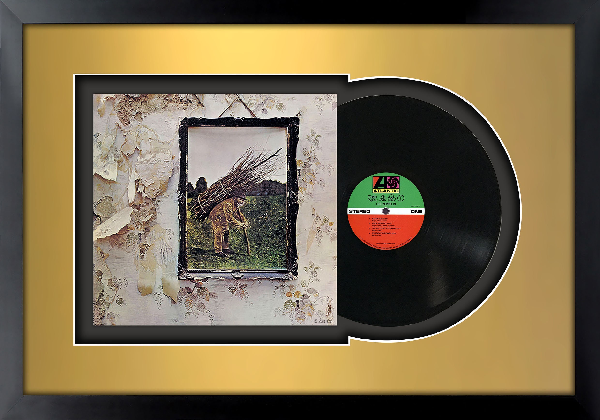 Led Zeppelin IV 4 by Led Zeppelin , Vinyl LP Record Framed and Ready to ...