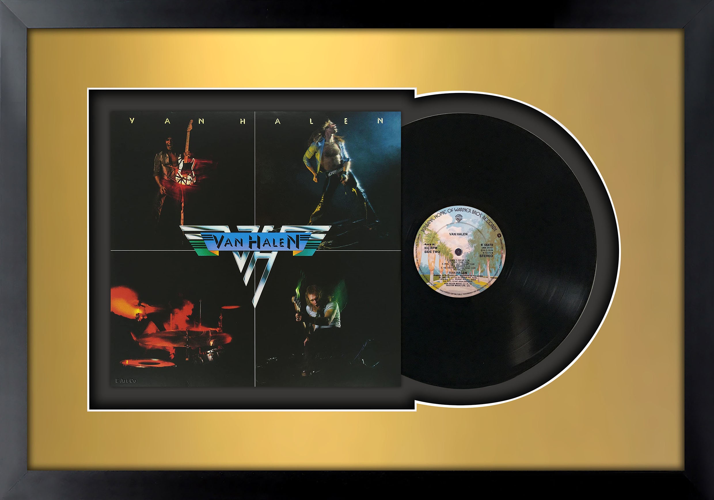 Van Halen, Van Halen, Vinyl LP Record Framed and Ready to Hang, Music ...