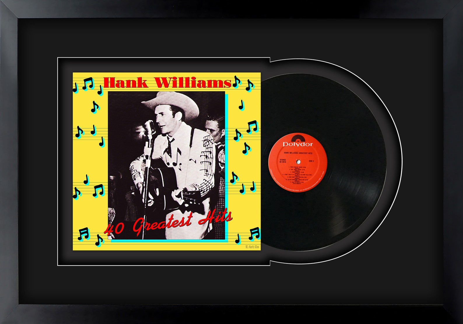 Hank Williams 40 Greatest Hits by Hank Williams Sr. Vinyl LP Record ...