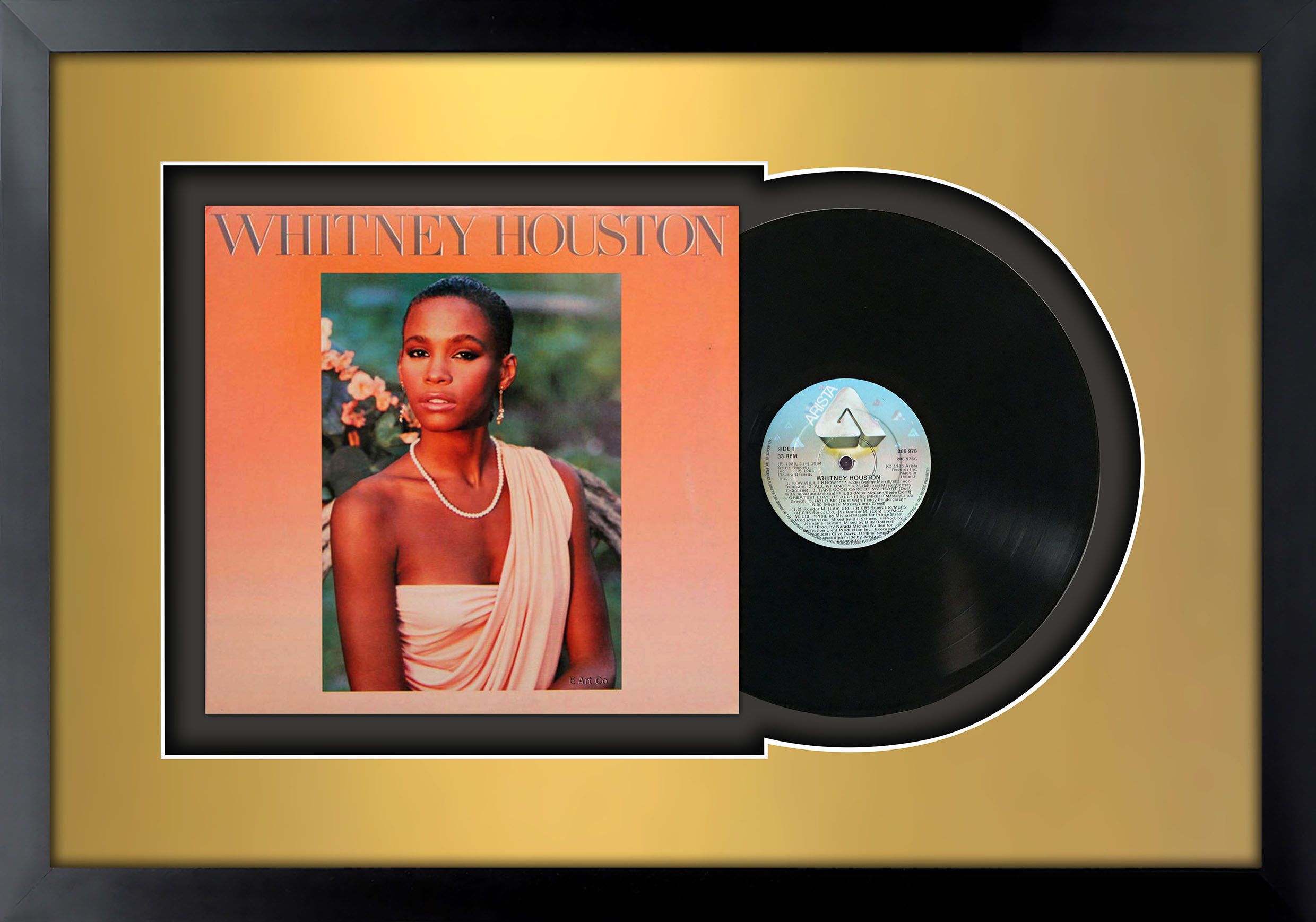 Whitney Houston Whitney Houston Vinyl LP Record Framed and - Etsy
