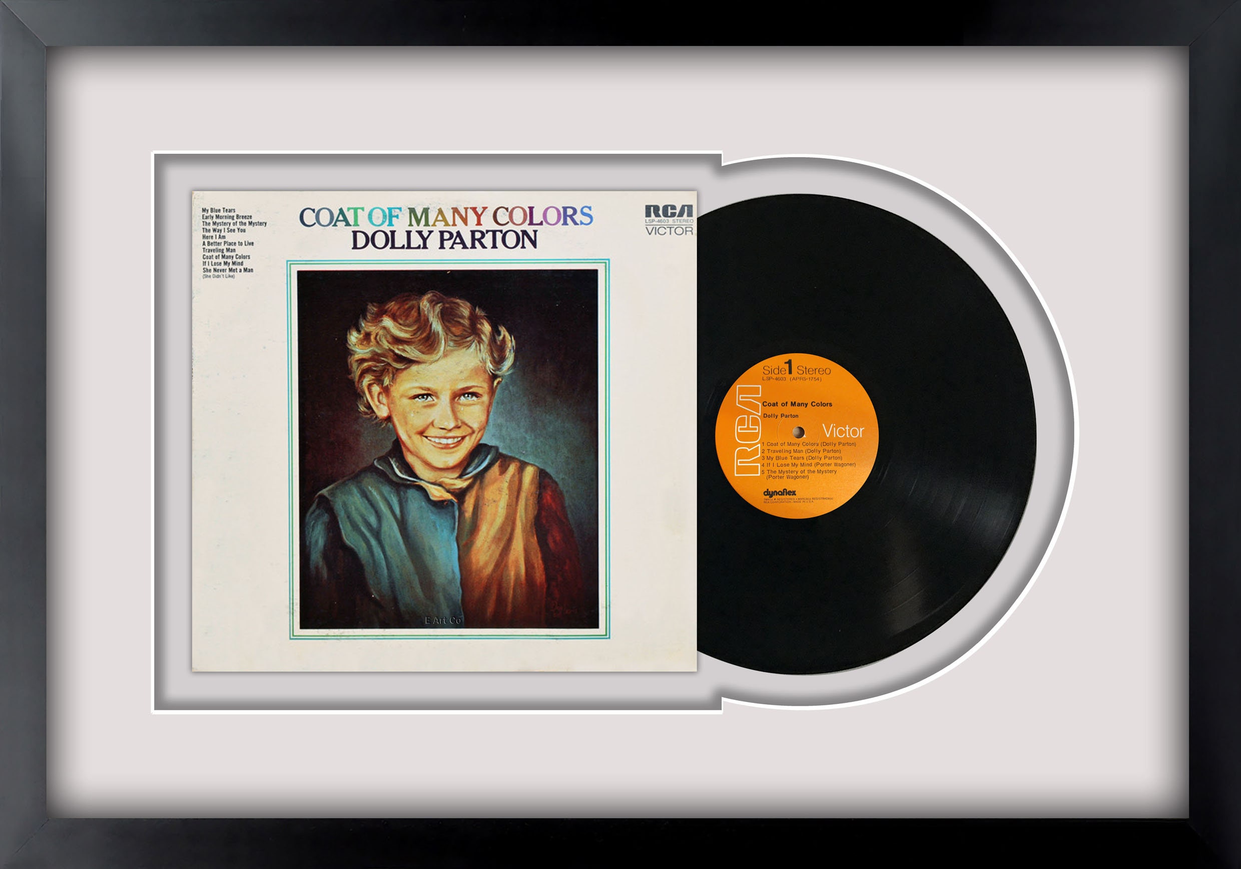 Coat of Many Colors, Dolly Parton , Vinyl LP Record Framed and Ready to ...