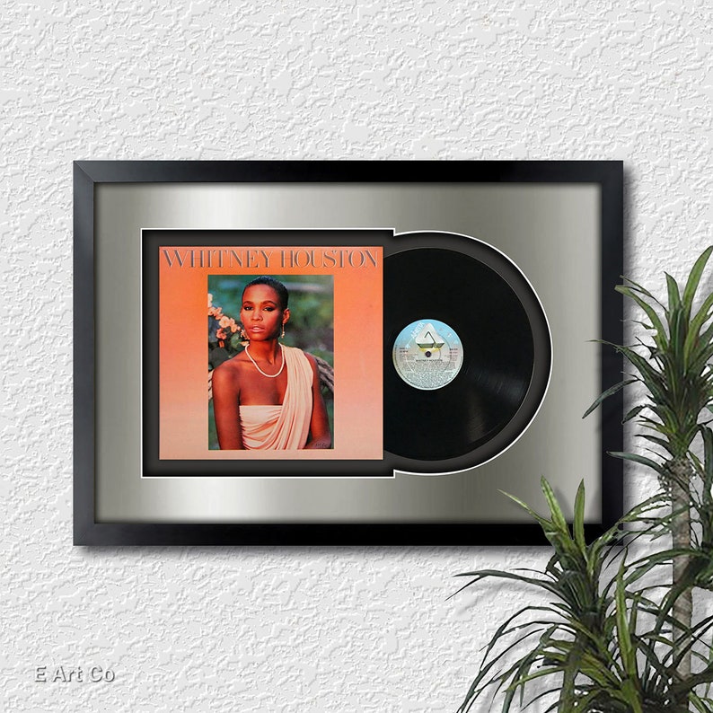 Whitney Houston, Whitney Houston , Vinyl LP Record Framed and Ready to Hang, Music Gift, Display ...