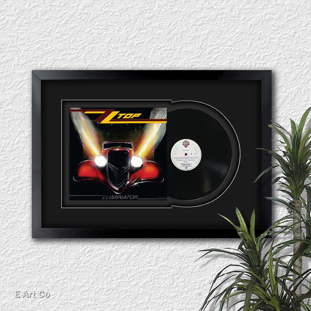 ZZ Top - Eliminator, Vinyl LP Record Framed and Ready to Hang, Music ...