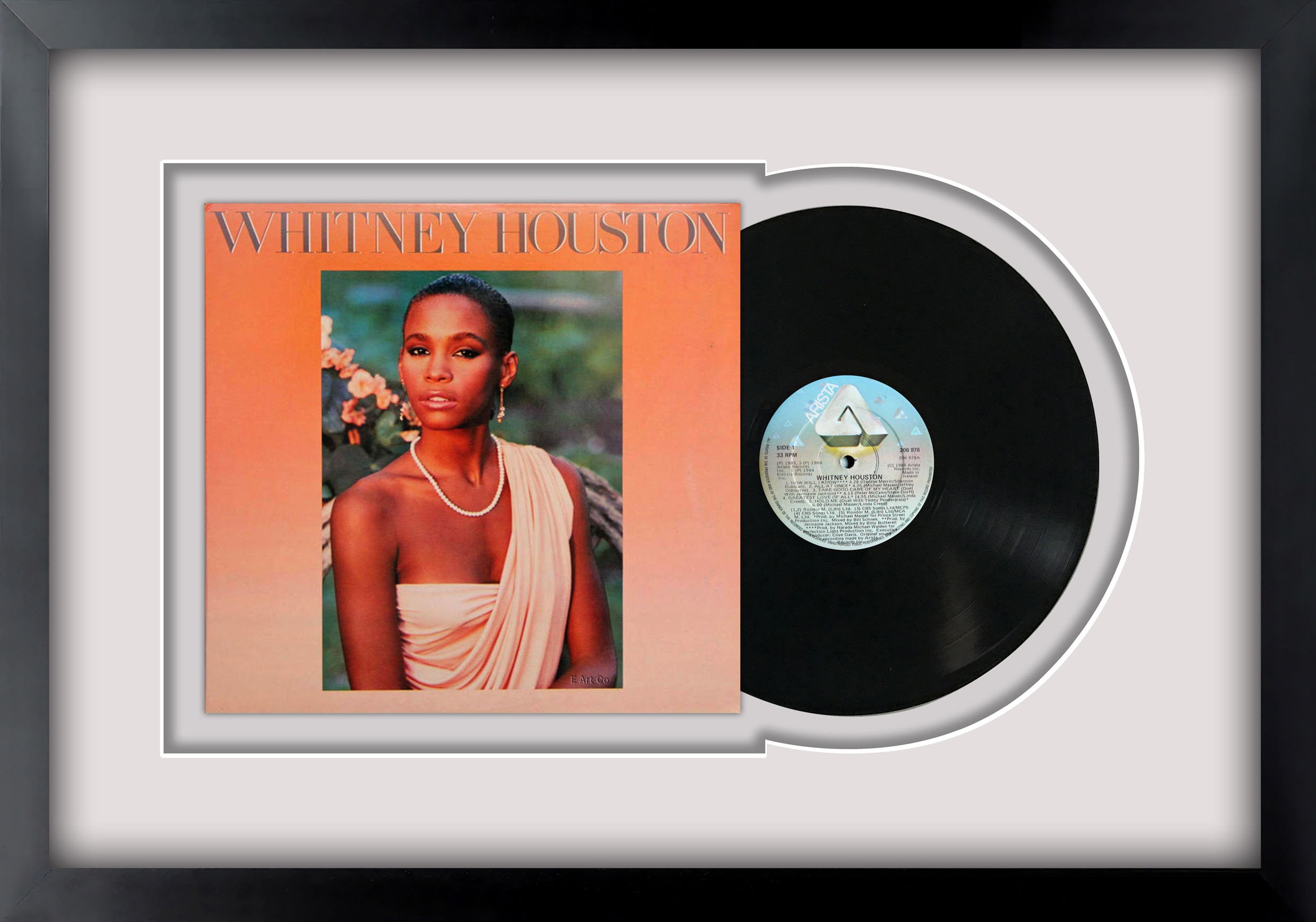 Whitney Houston Whitney Houston Vinyl LP Record Framed and - Etsy