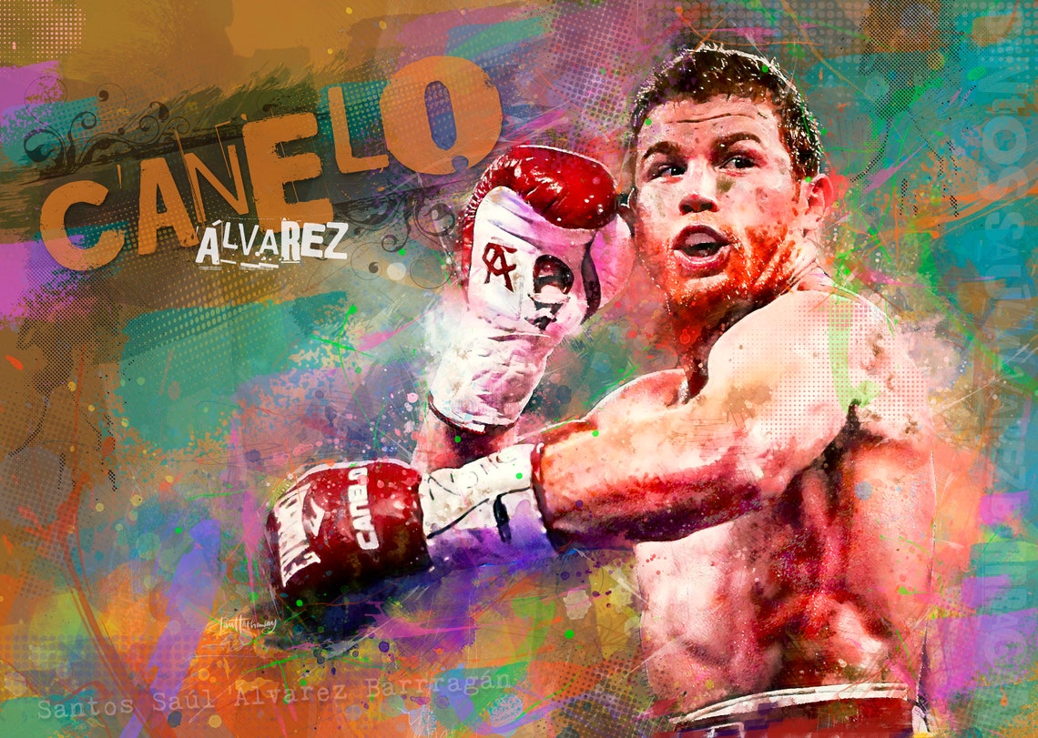 Canelo Alvarez Boxing Art Print | Etsy