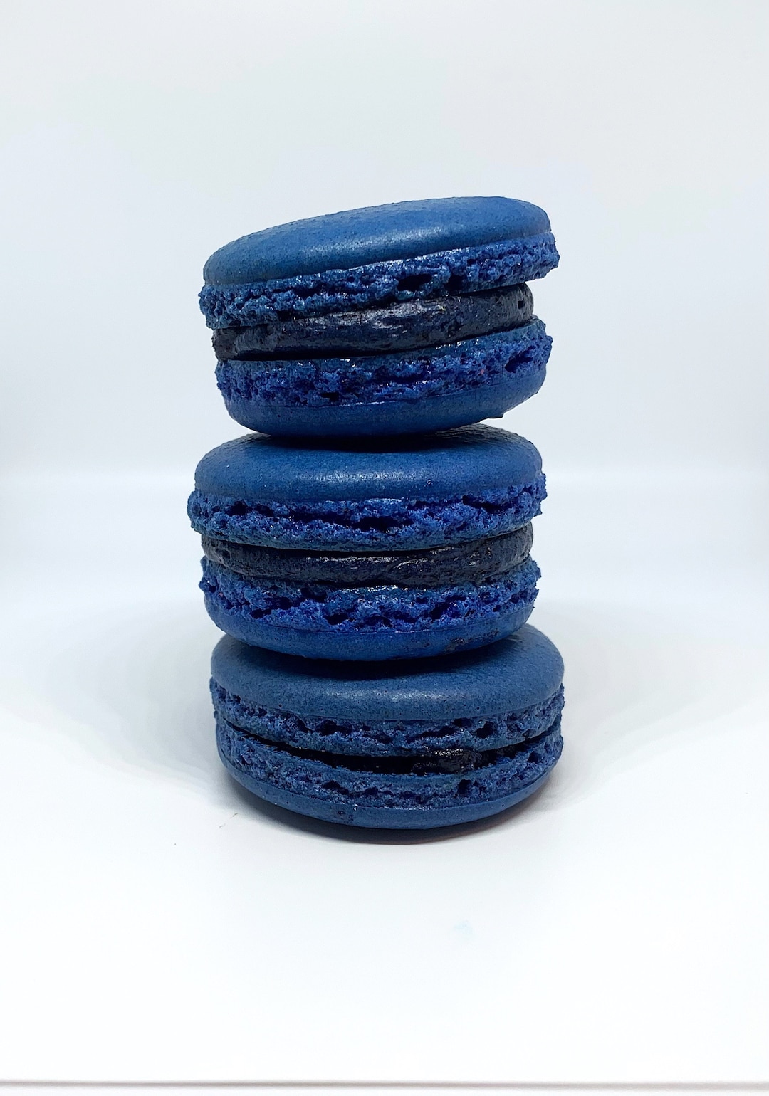 Elegant & Simple Deep Navy Blue French Macarons set of 24 Wedding ...