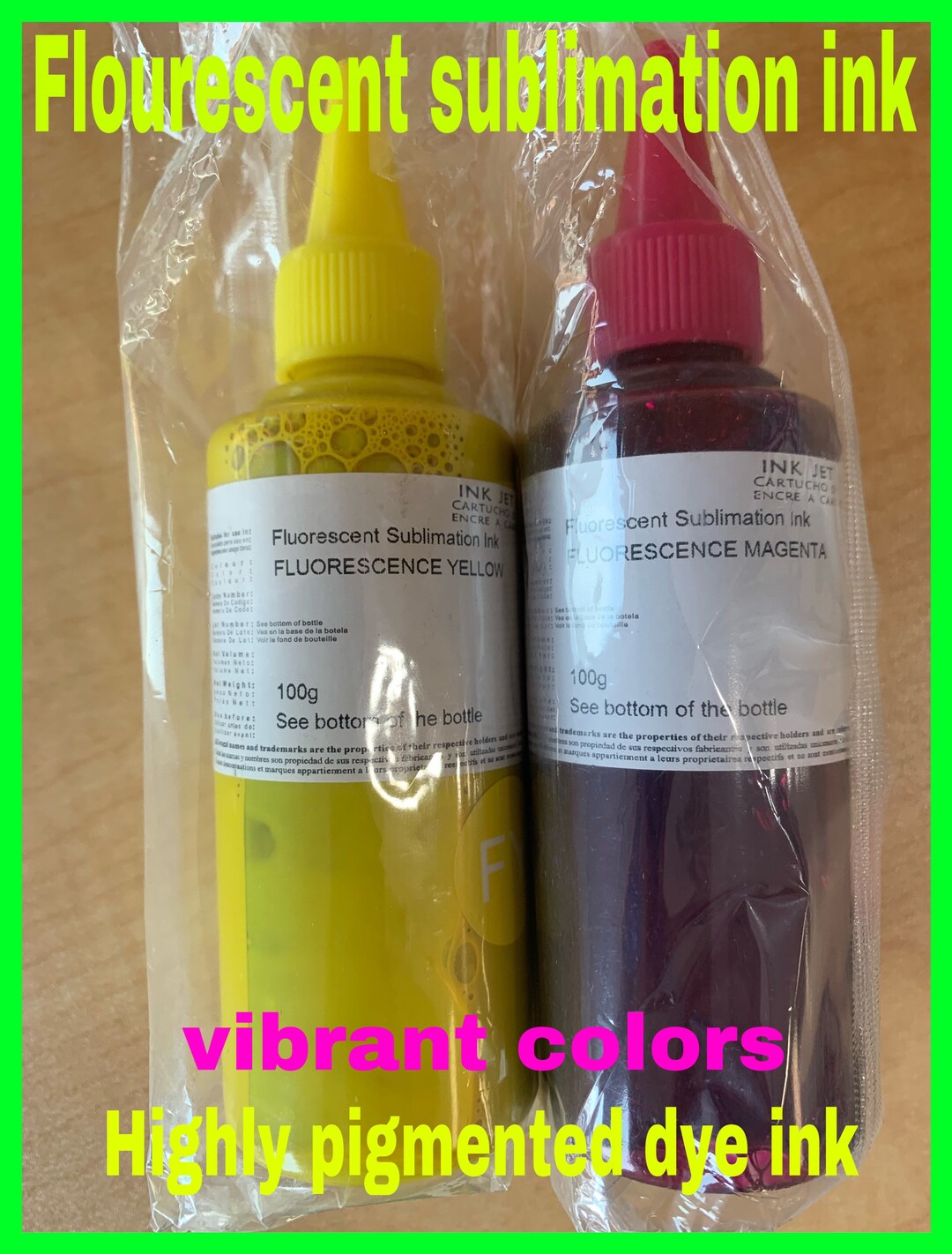 Fluorescent Sublimation Ink Set - Etsy