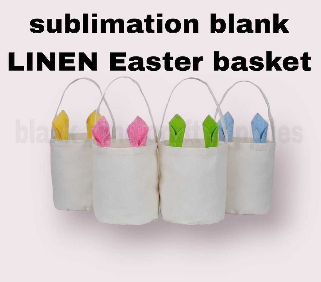 Sublimation Blank LINEN Easter Basket - Etsy