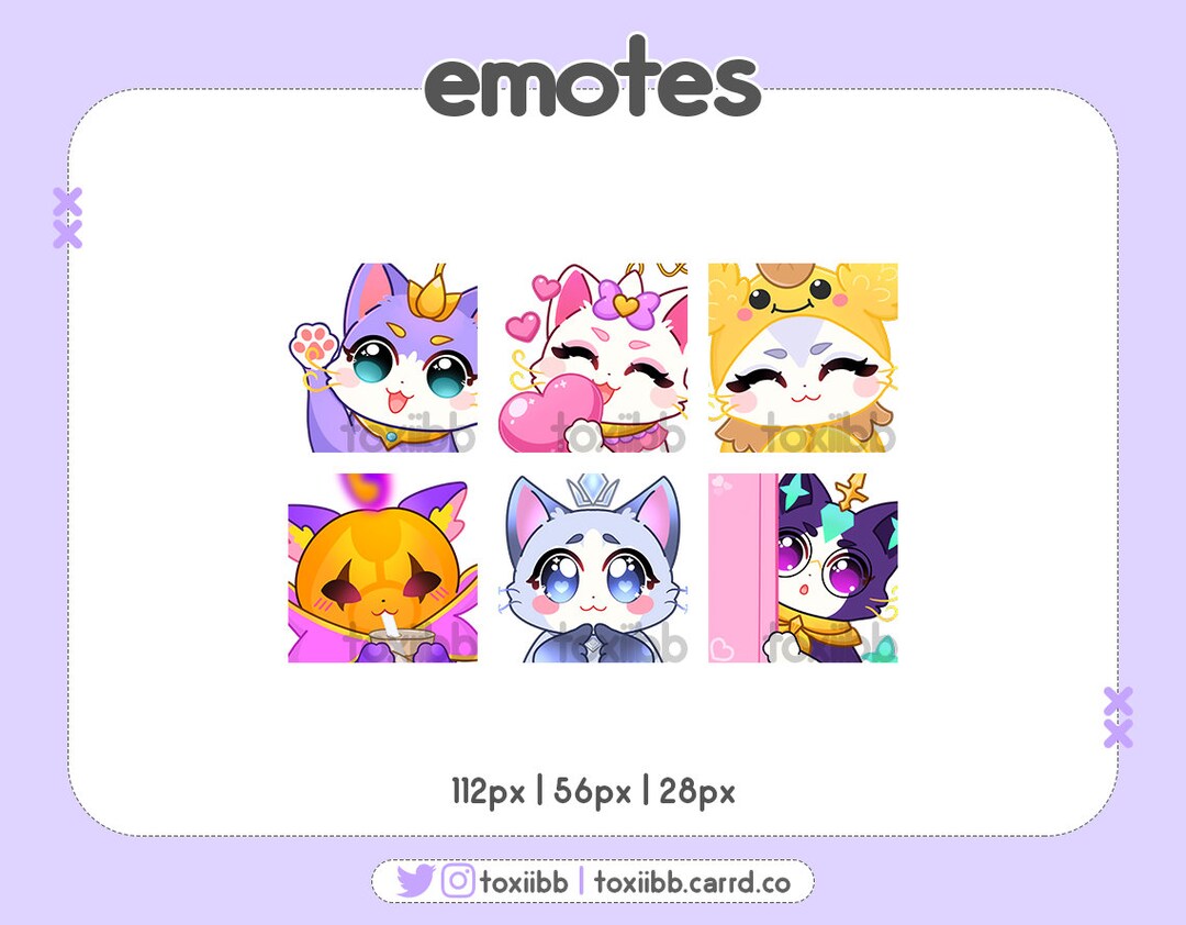 Cute Kawaii League of Legends Yuumi Kitty Emotes Twitch / Youtube ...