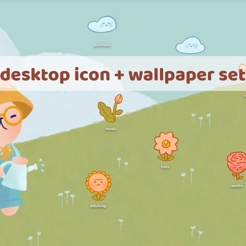 25 Cute Desktop Folder Icons for MAC and WINDOWS Desktop - Etsy Hong Kong