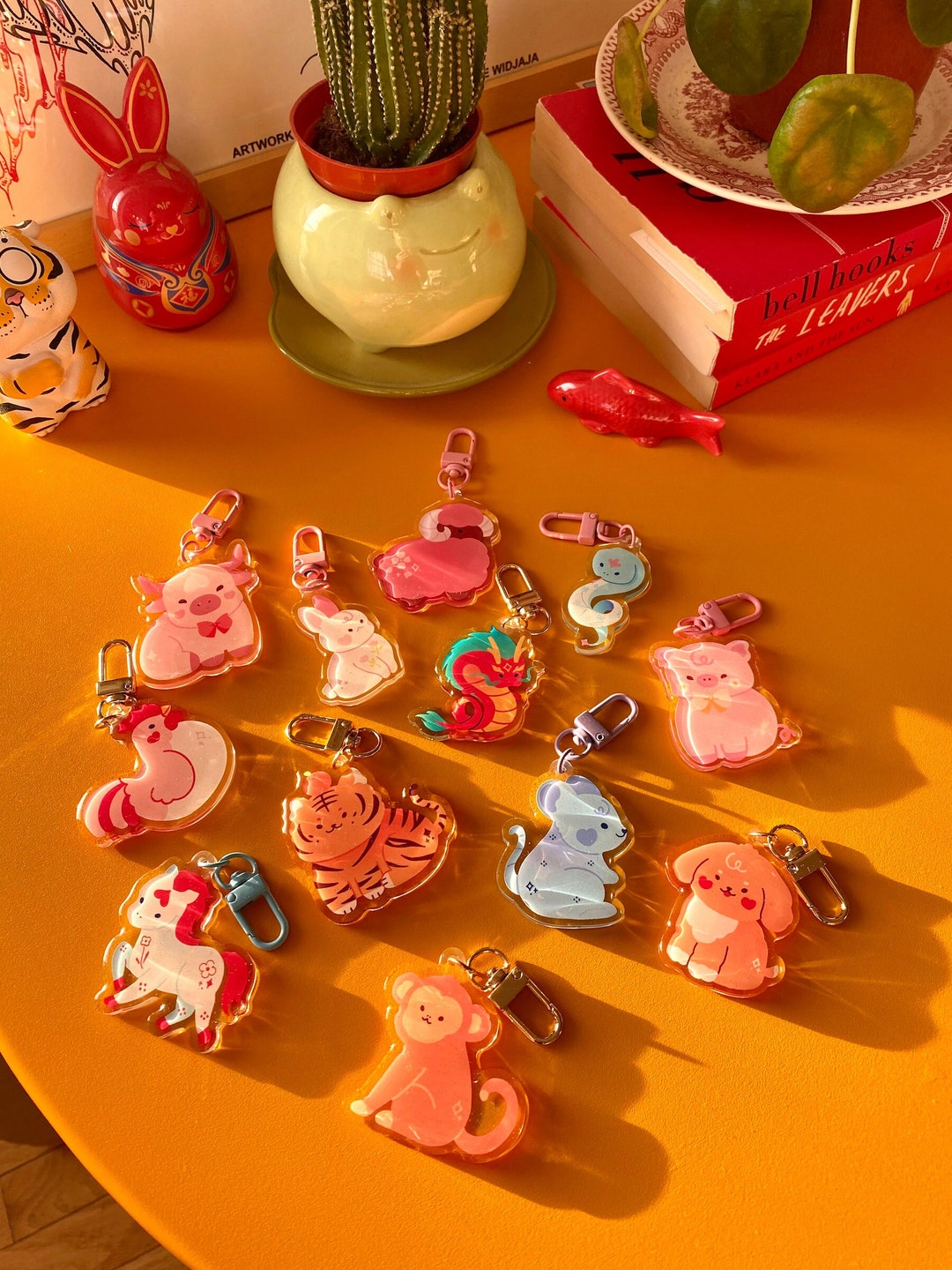 Zodiac Keychain | Chinese Zodiac Animals Acrylic Keychains - Etsy