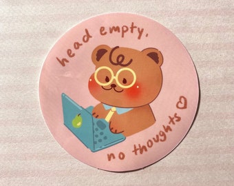 Empty Head Sticker - Etsy