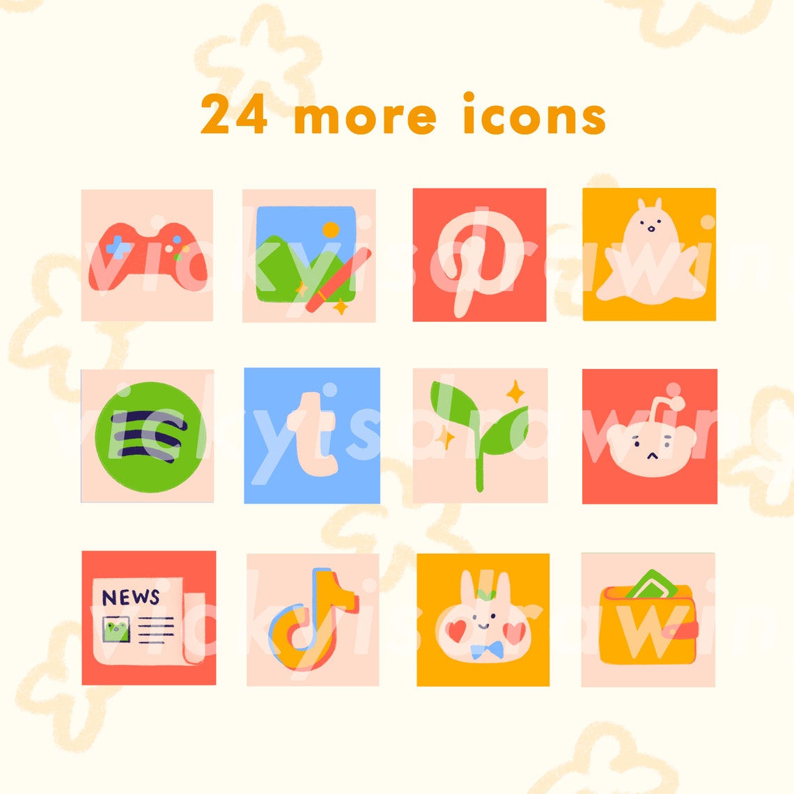 Expansion Pack: Cute Animals Icon Set ios 14 & Android | Etsy