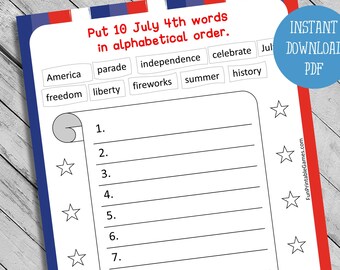 Patriotic Party Bingo Game Fourth of July Party Game - Etsy