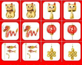 Chinese Matching Game - Etsy