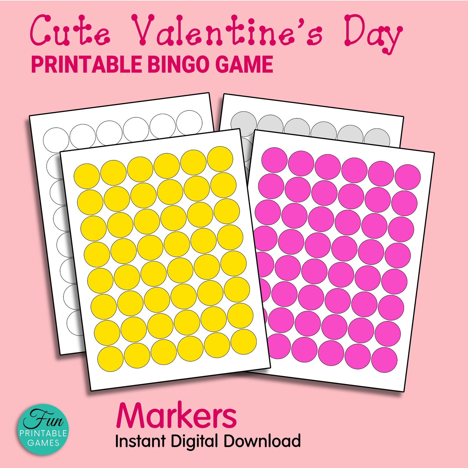 Valentine's Day Bingo Game, Printable Bingo Cards, Printable Valentines ...