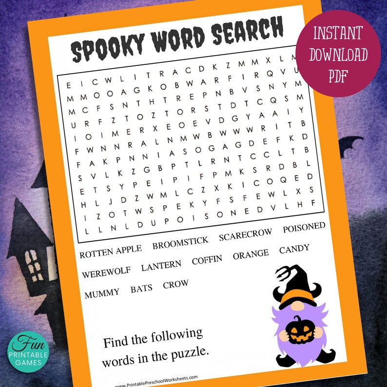 Halloween Printable Games Bundle, Halloween Games for Kids, Halloween ...