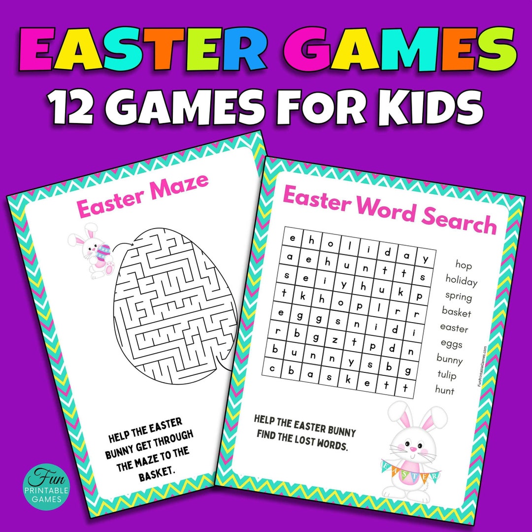 Easter Games for Kids, Easter Games Printable, Easter Game Bundle ...