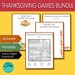 Thanksgiving Games Printable Bundle, 9 Thanksgiving Party Games, Fall ...