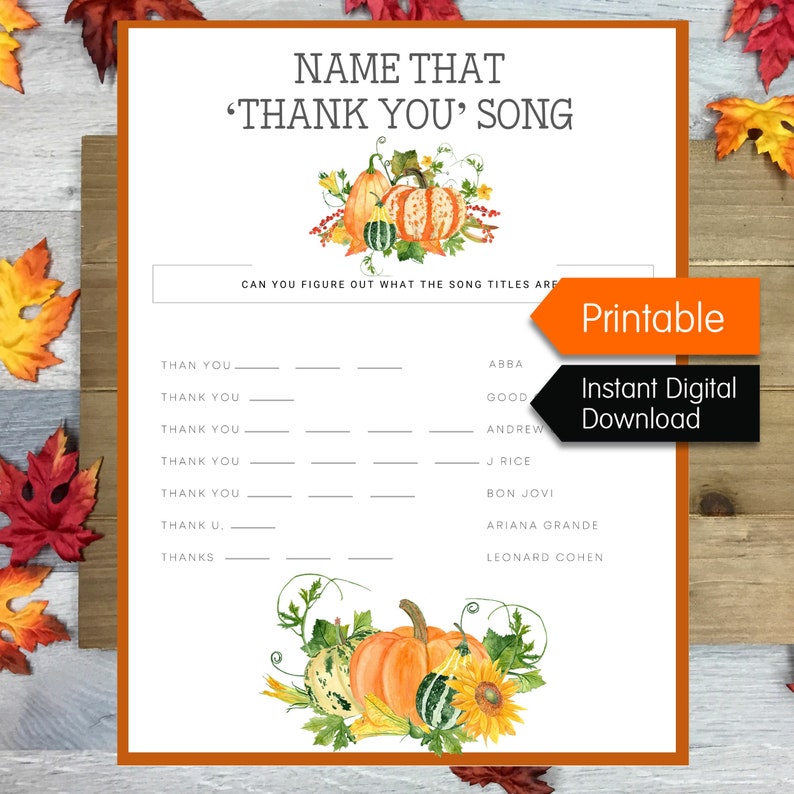 Thanksgiving Games Printable Bundle, 9 Thanksgiving Party Games, Fall ...