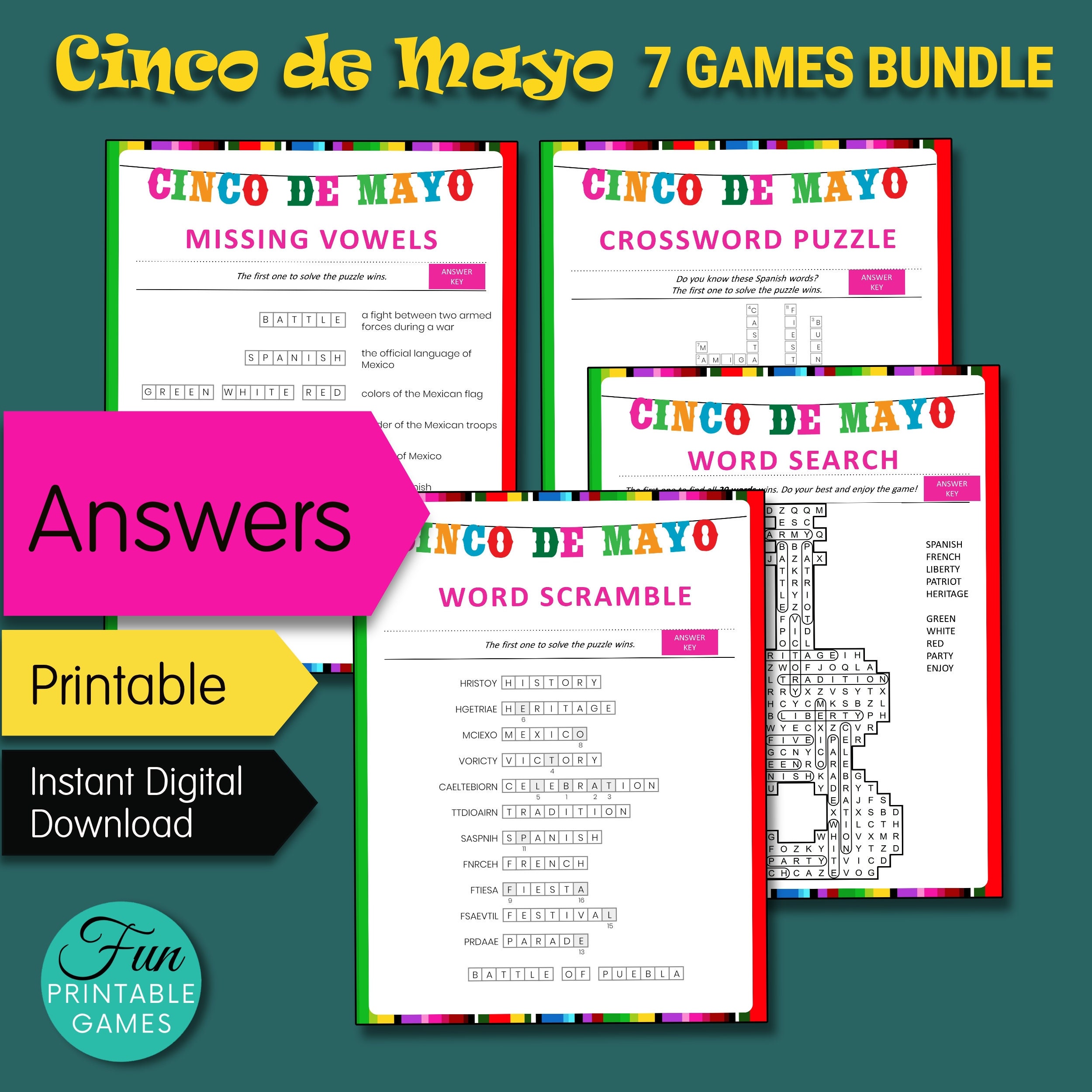 Cinco De Mayo Crossword Puzzle