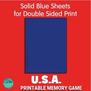 Fourth of July Party Game, USA Patriotic Memory Cards Game, Printable ...