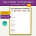 Halloween Scattergories Printable Game Sheet, Halloween Party Games ...