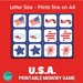 Fourth of July Party Game, USA Patriotic Memory Cards Game, Printable ...